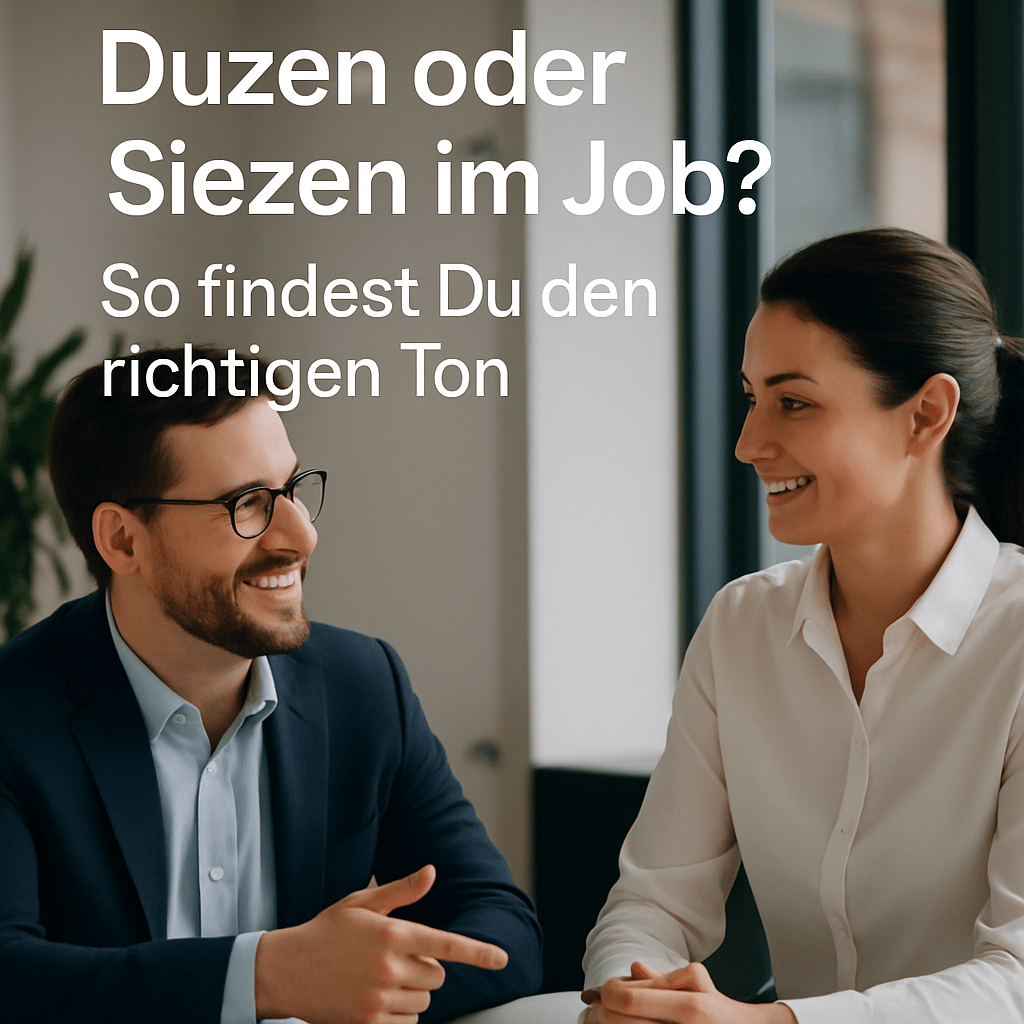 Duzen oder Siezen im Job? So findest Du den richtigen Ton